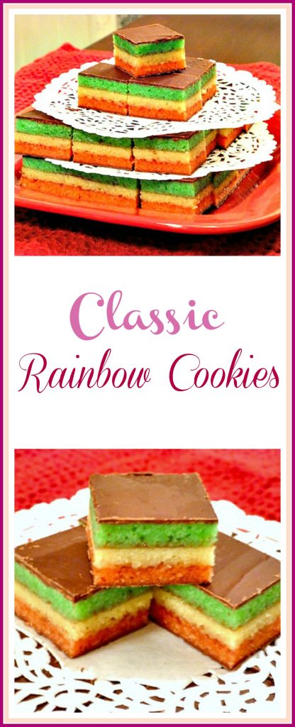 Classic Rainbow Cookies - Pams Daily Dish