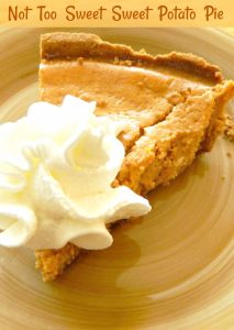 Not Too Sweet Sweet Potato Pie - Pam's Daily Dish