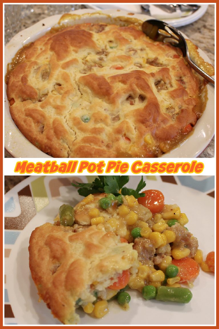 Meatball Pot Pie Casserole - Pam's Daily Dish