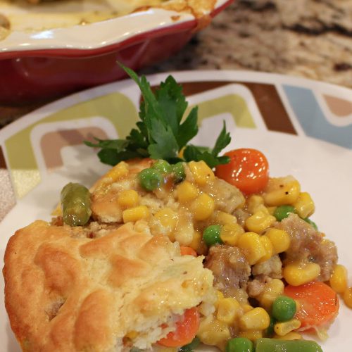 Meatball Pot Pie Casserole - Pam's Daily Dish