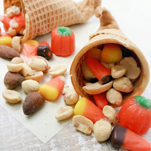 Thanksgiving Filled Sugar Cone Cornucopias - Pam's Daily Dish
