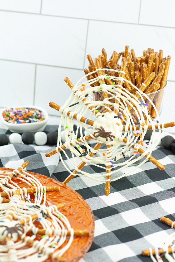 Spider Web Pretzel Snacks - Pam's Daily Dish