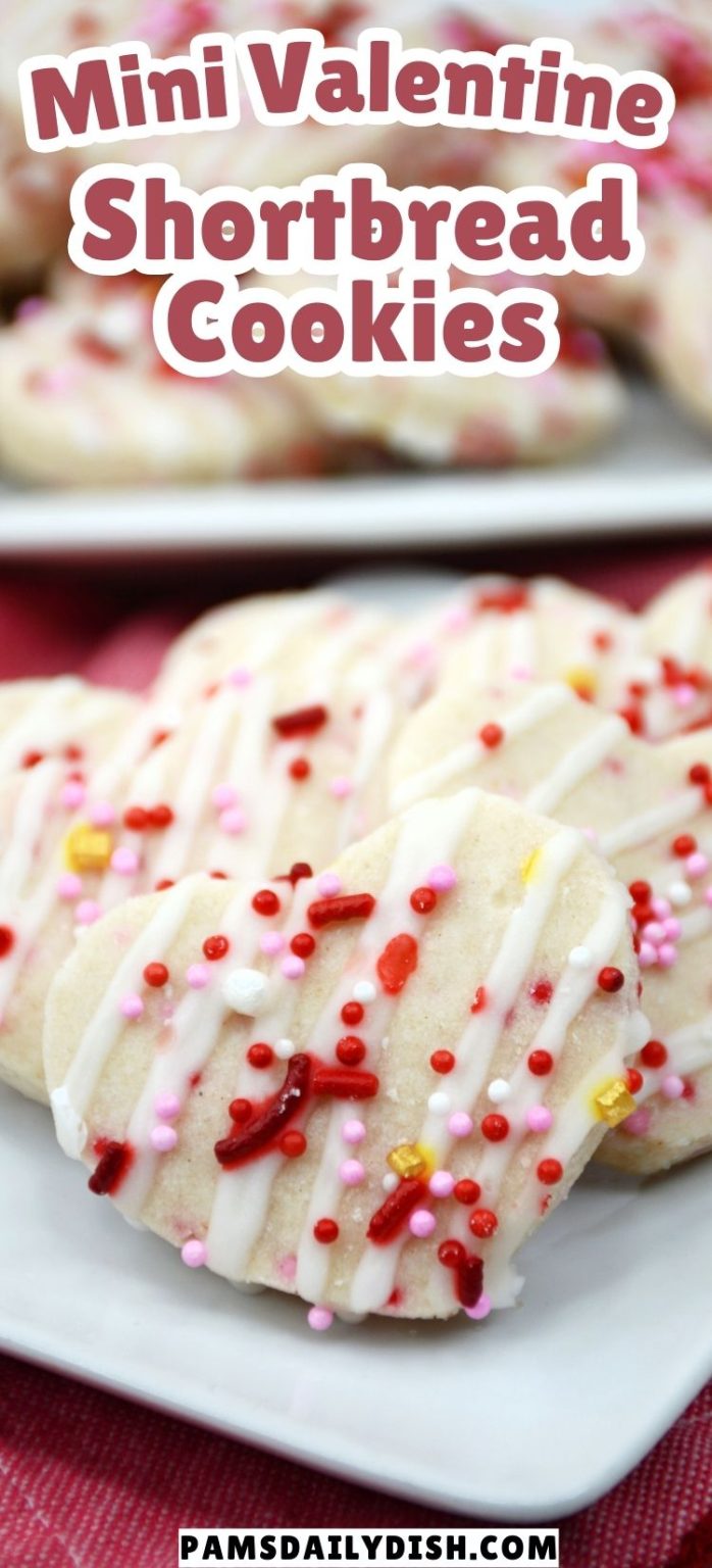 Mini Valentine Shortbread Cookies - Pam's Daily Dish
