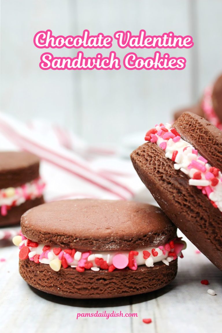 Chocolate Valentine Cookie Sandwiches - Pam's Daily Dish