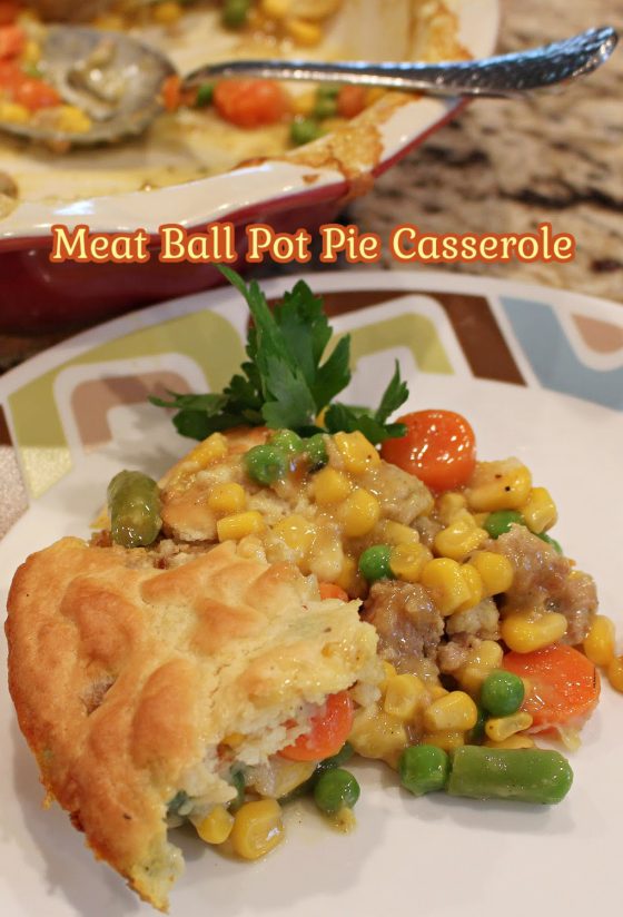 Meatball Pot Pie Casserole - Pam's Daily Dish