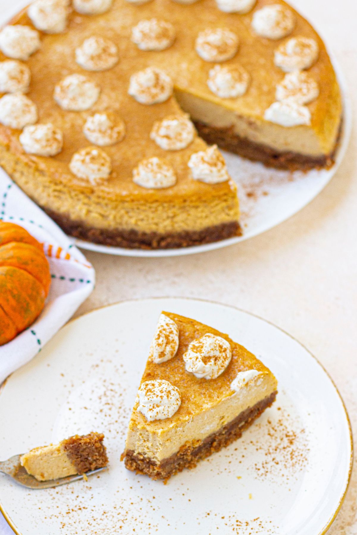 Pumpkin Cheesecake With Pecan Crust - Pam's Daily Dish