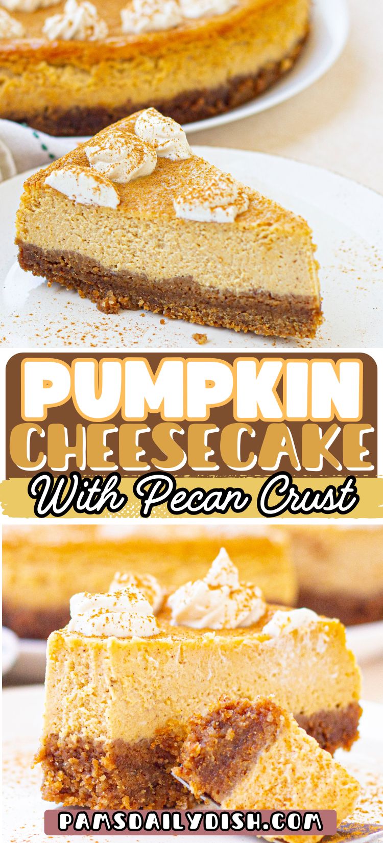 Pumpkin Cheesecake With Pecan Crust - Pam's Daily Dish